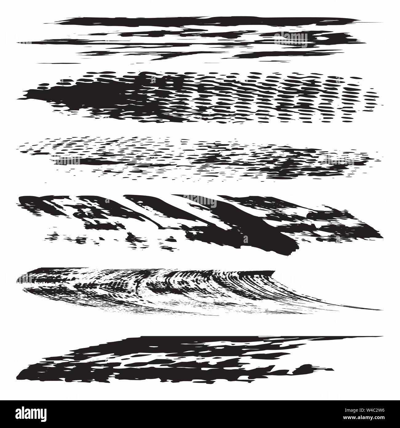 Set yellow watercolor strokes Stock Vector Images - Alamy