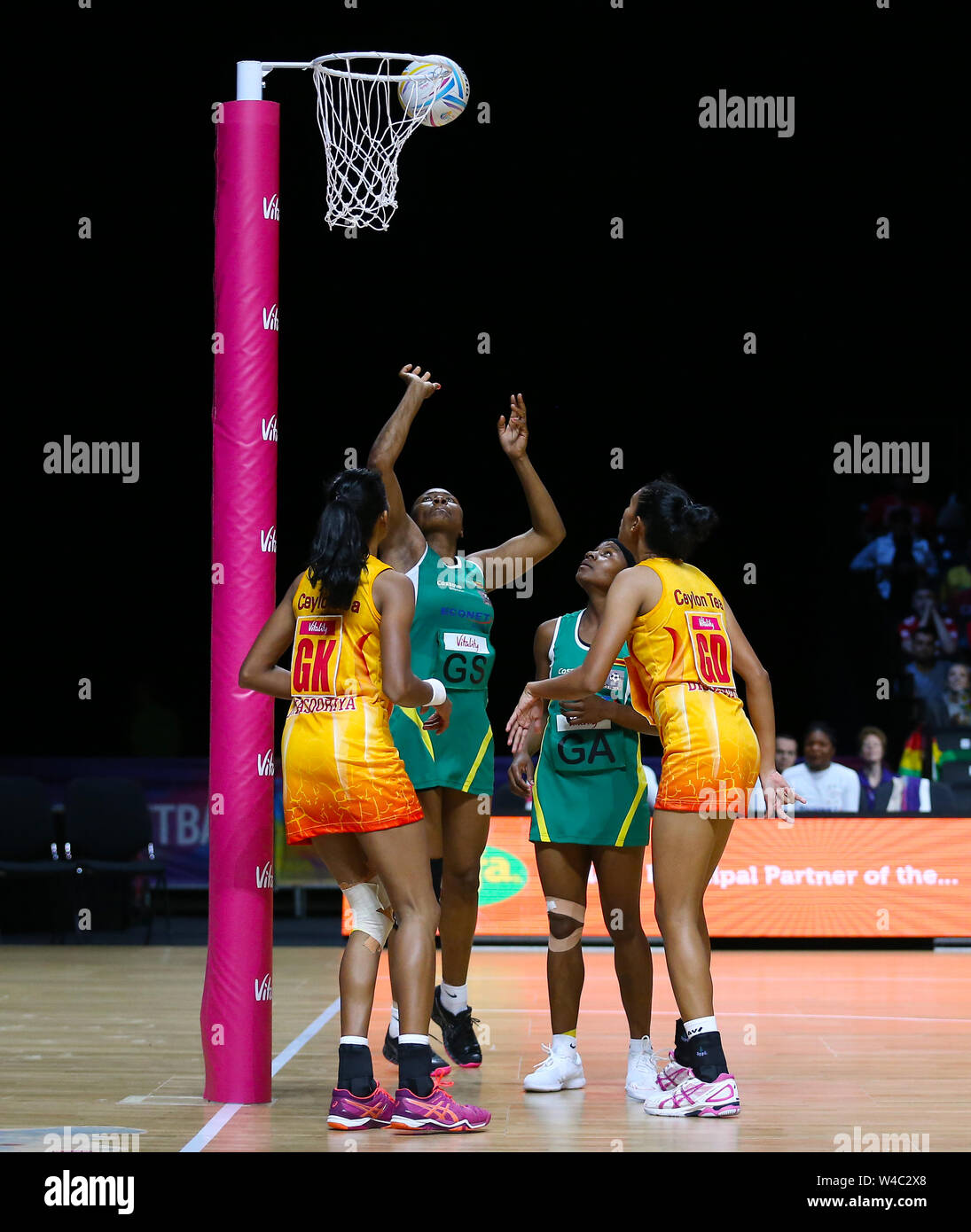 General view of match action betwen Zimbabwe and Sri Lanka during the ...