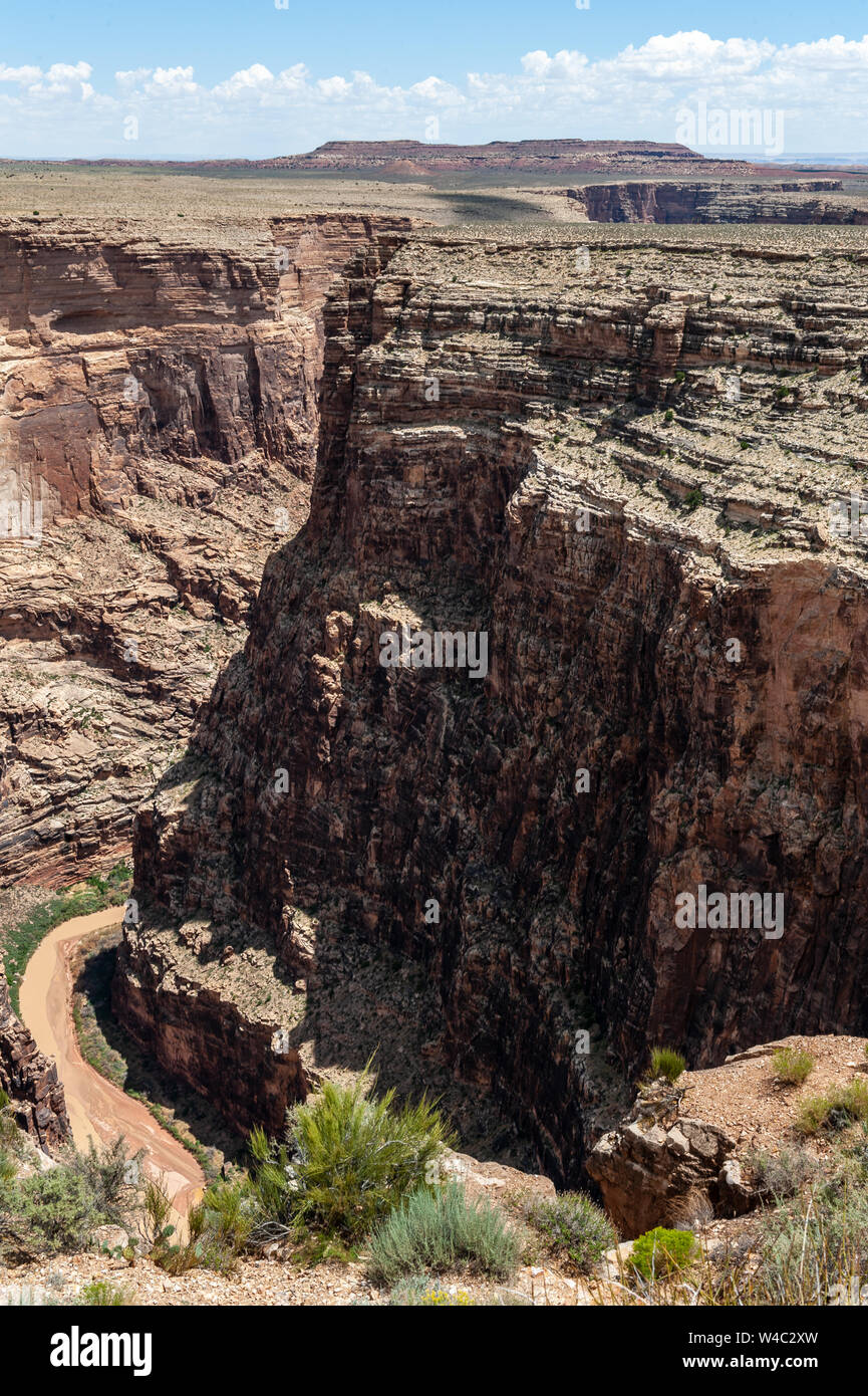 Landscape shot near the little colorado river gorge, along highway 64 ...