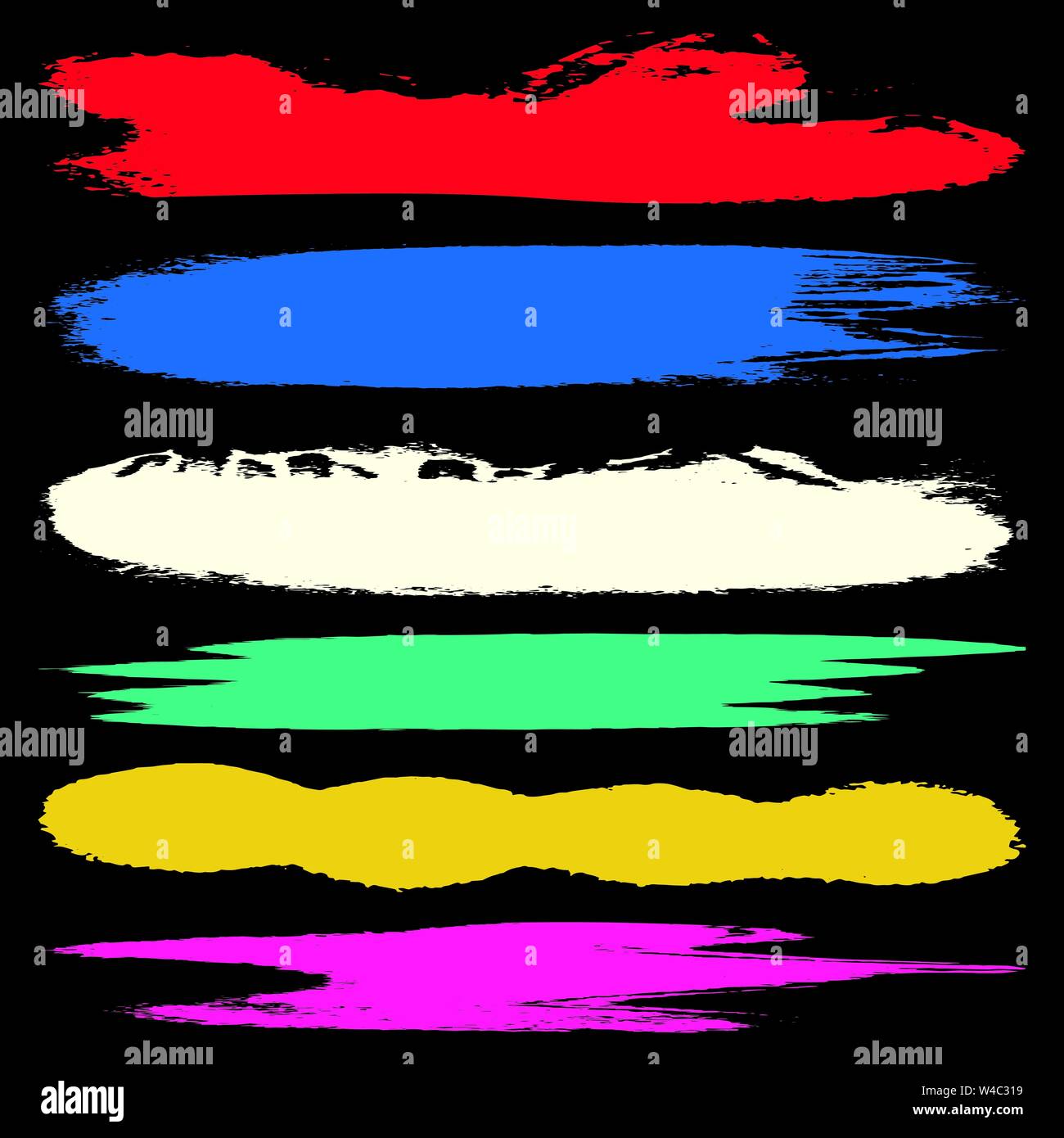 colored brush strokes a beautiful collection for design Stock Vector ...