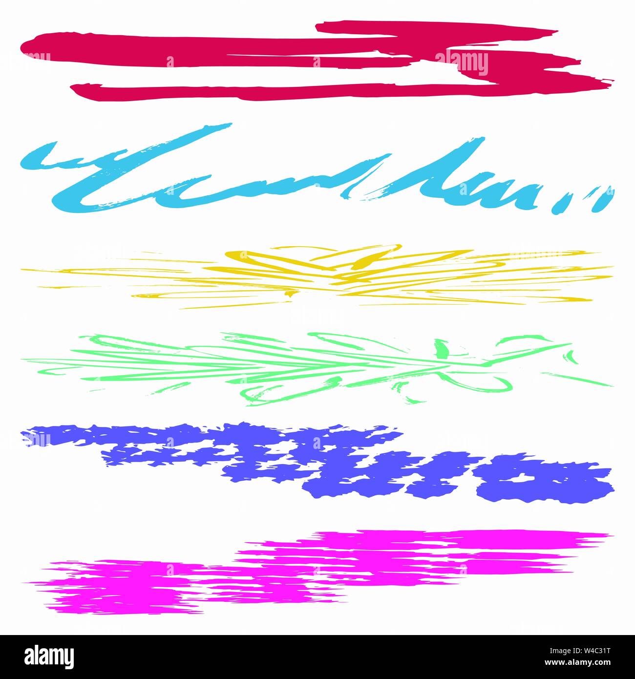 beautiful colored lines Graffiti symbols collection Stock Vector Image ...