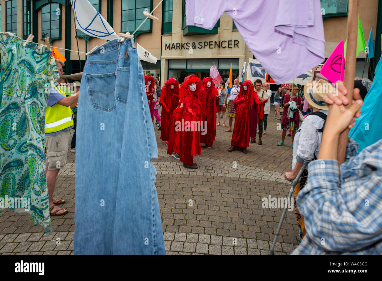 Editorial: Truro, Cornwall, UK. 20/07/2019. Extinction Rebellions art ...