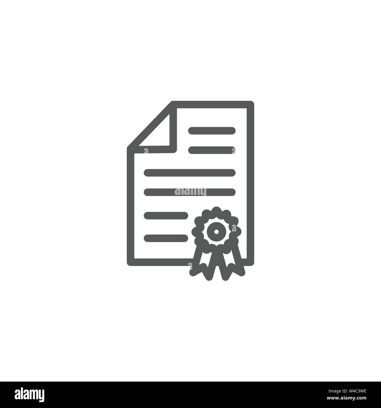 Diploma icon certificate symbol flat Stock Vector Images - Alamy