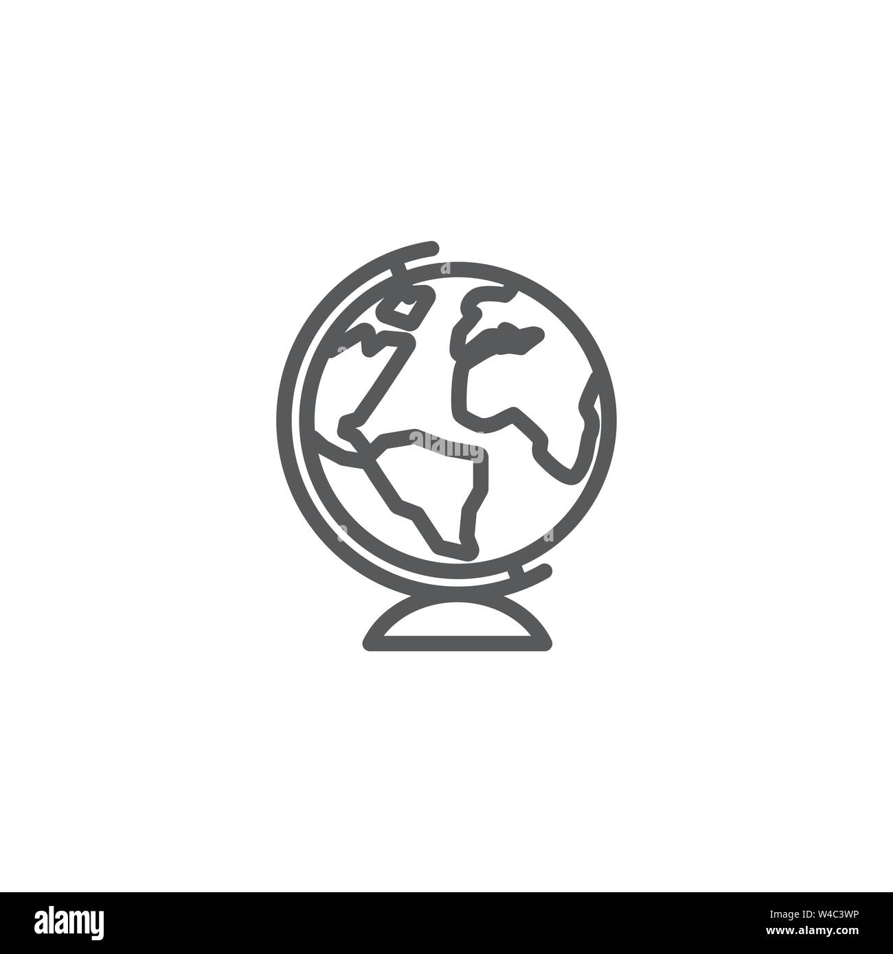 Map line icon on Stock Vector Images - Alamy