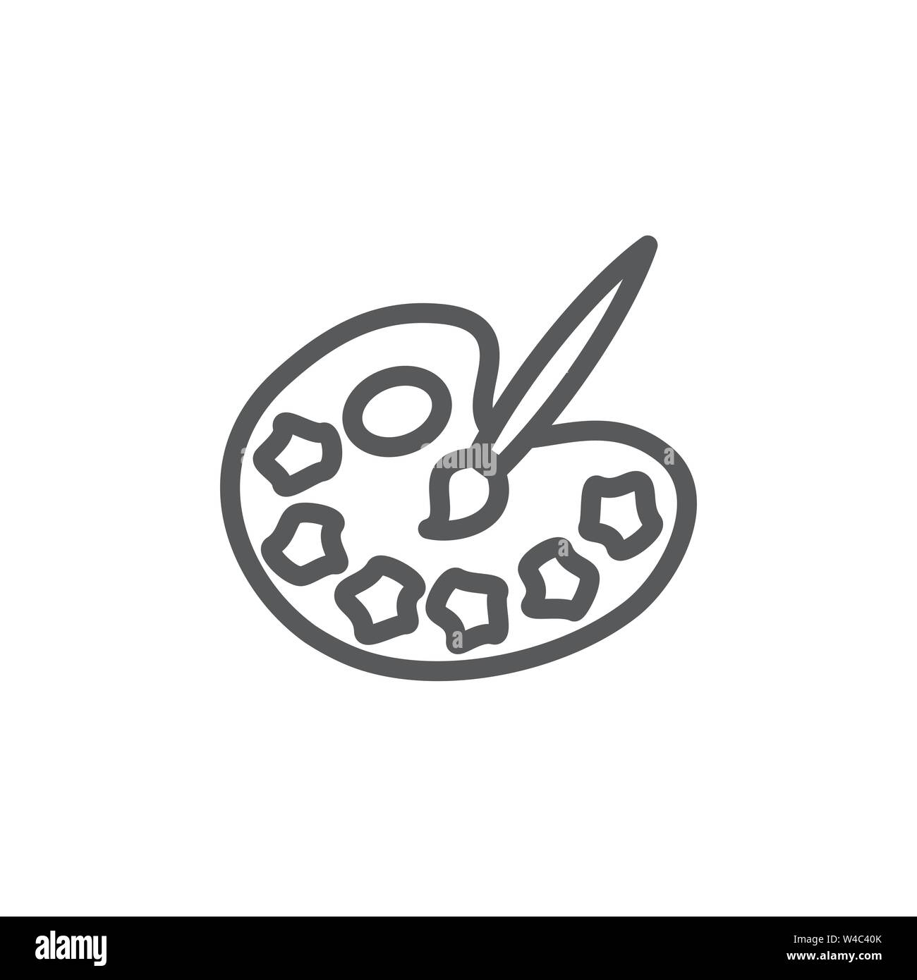 Artist palette line drawing hi-res stock photography and images - Alamy