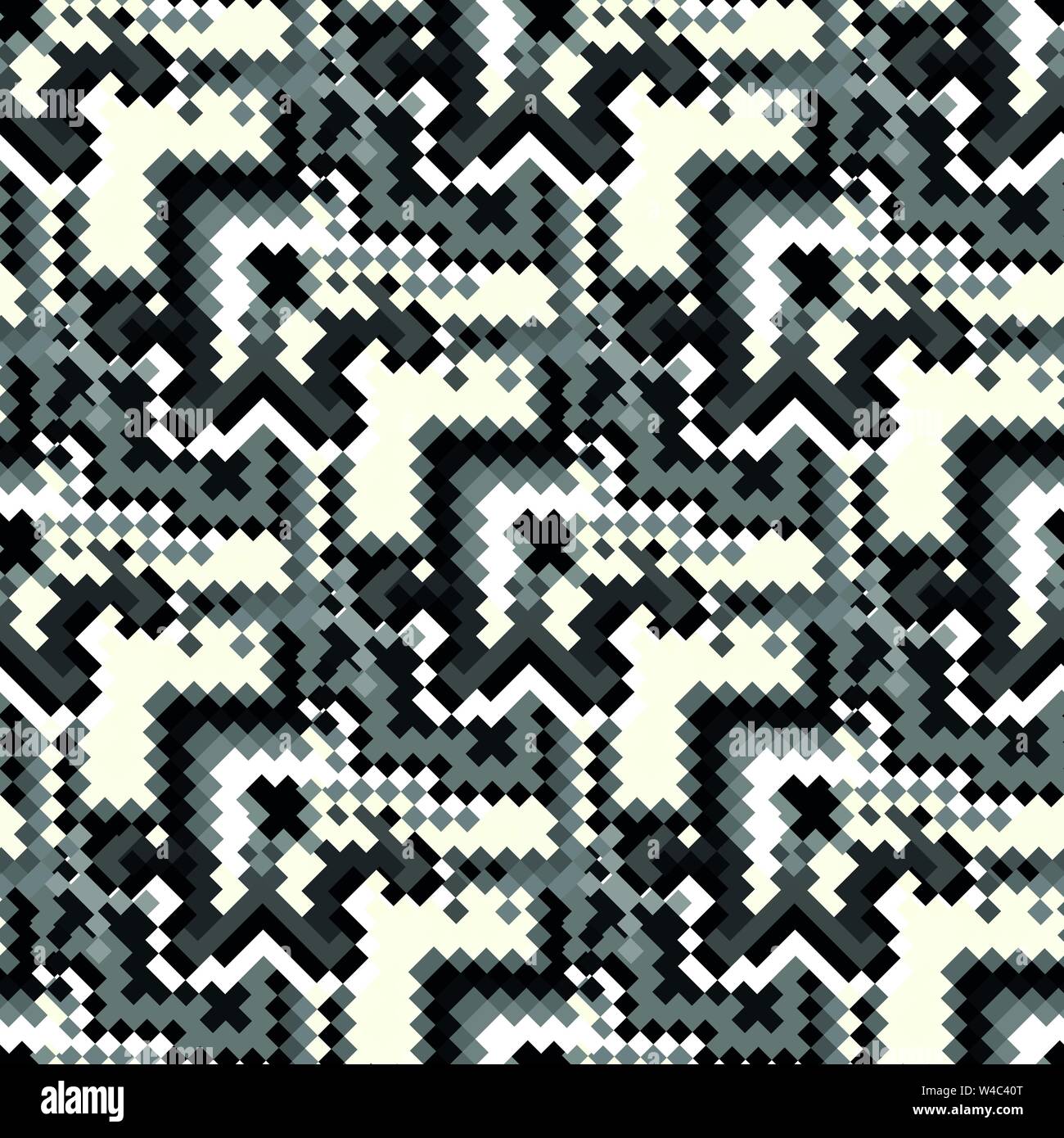 small pixels monochrome geometric seamless pattern vector illustration ...