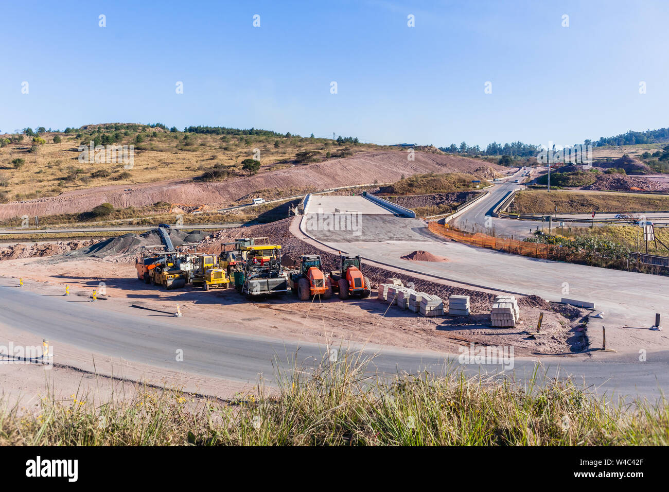 New Bridge Road Highway industrial construction machines expansion near ...