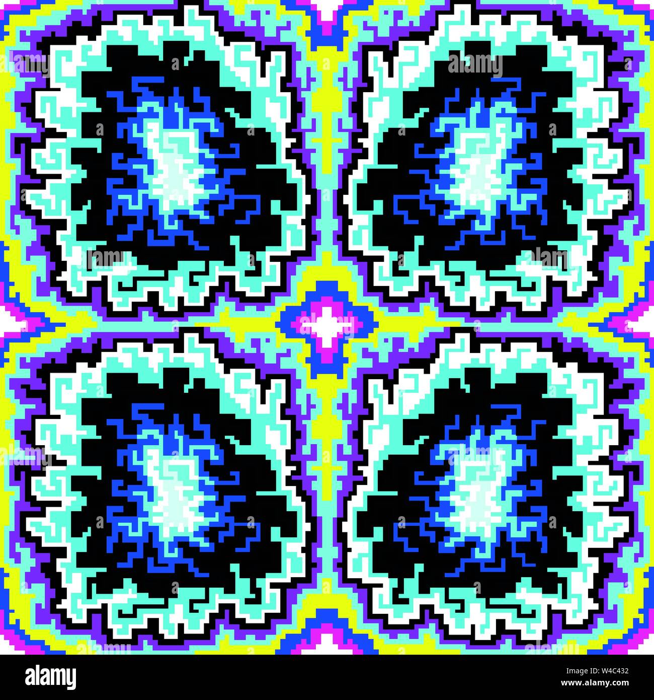 beautiful colored small polygons geometric seamless pattern Stock ...