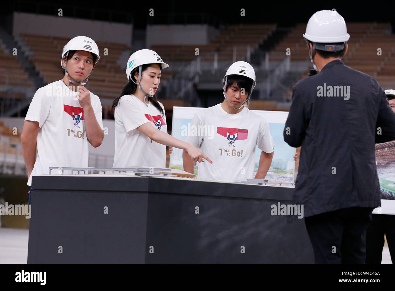 Tokyo, Japan. 22nd July, 2019. (L to R) Masaki Ito, Kotono Tanaka ...