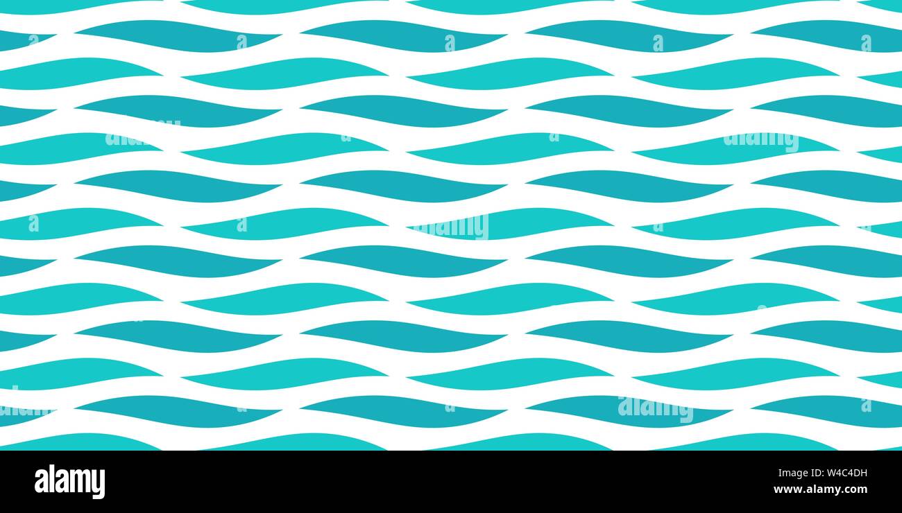 Water sea waves seamless pattern. Vector illustration Stock Vector ...