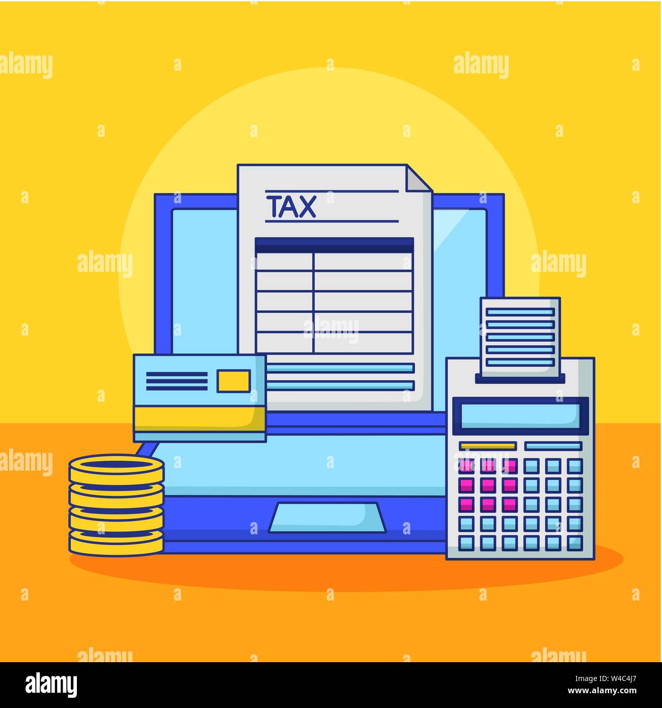 tax payment concept Stock Vector Image & Art - Alamy