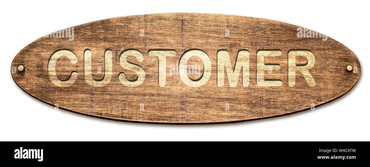 Street Sign the Direction Way to Customer Stock Photo - Alamy