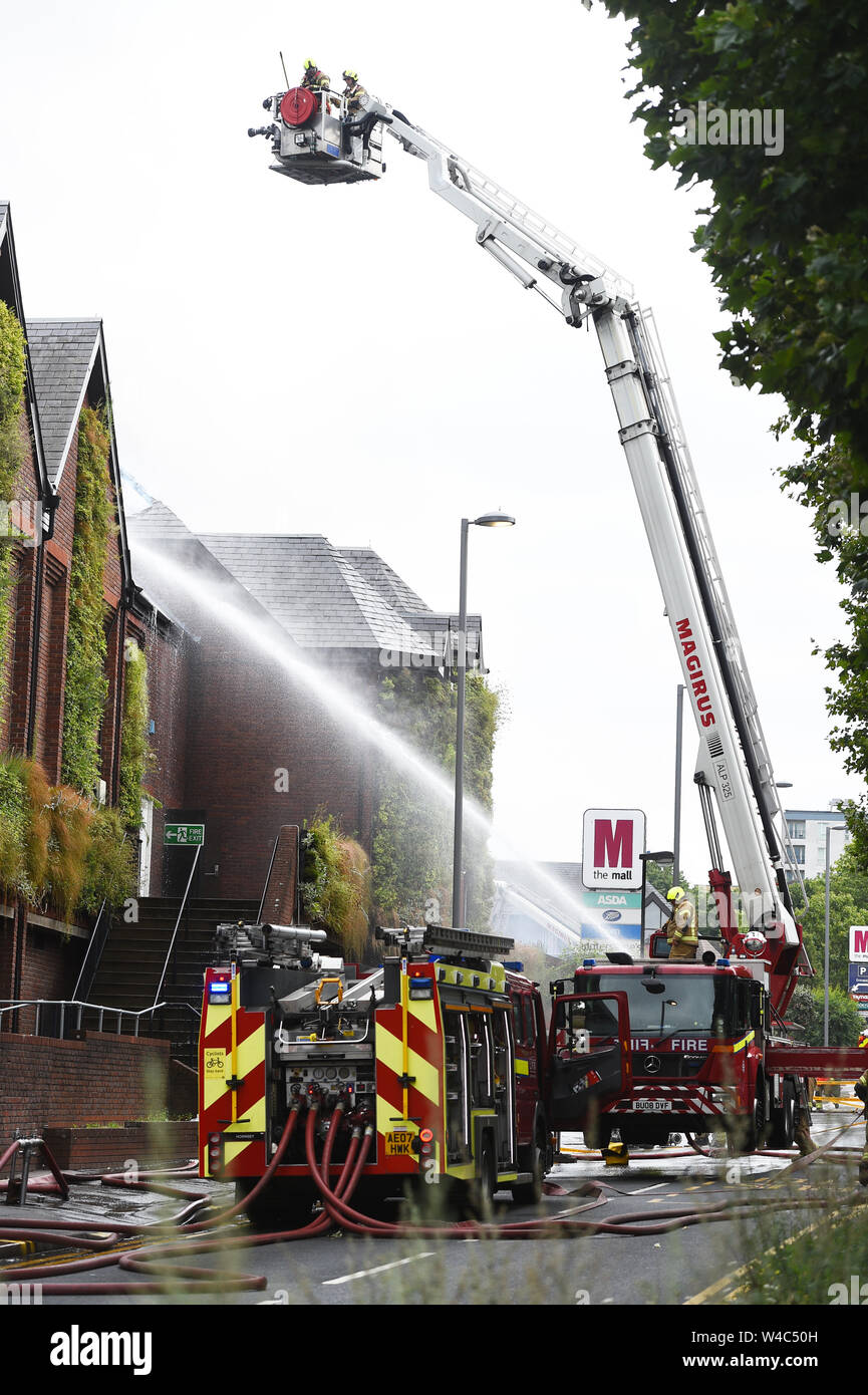Fire fighters at the scene of a fire at Walthamstow Mall on Selbourne ...