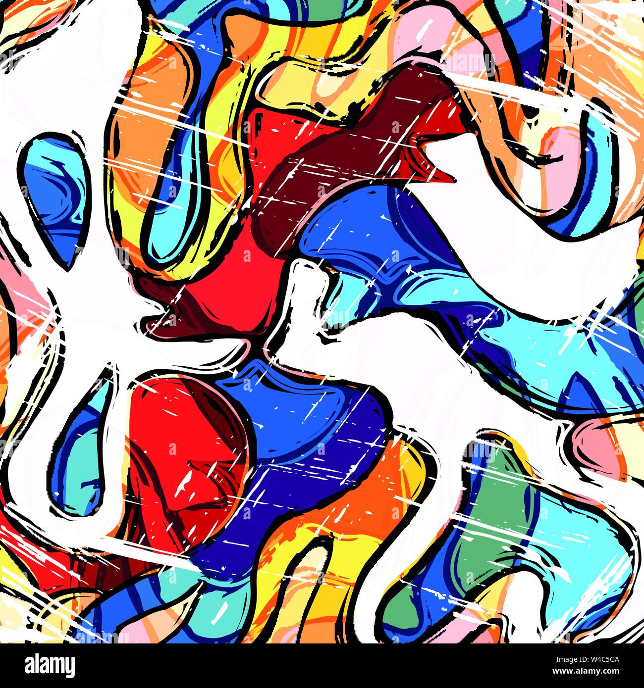 Beautiful abstract dark graffiti pattern vector illustration Stock ...