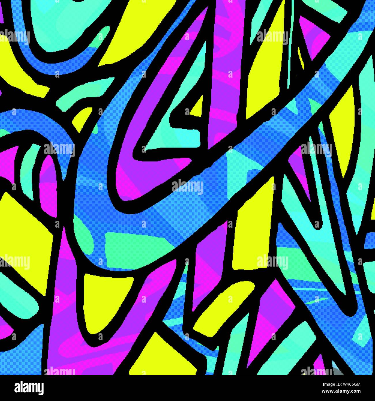 Beautiful abstract gentle graffiti pattern vector illustration Stock ...