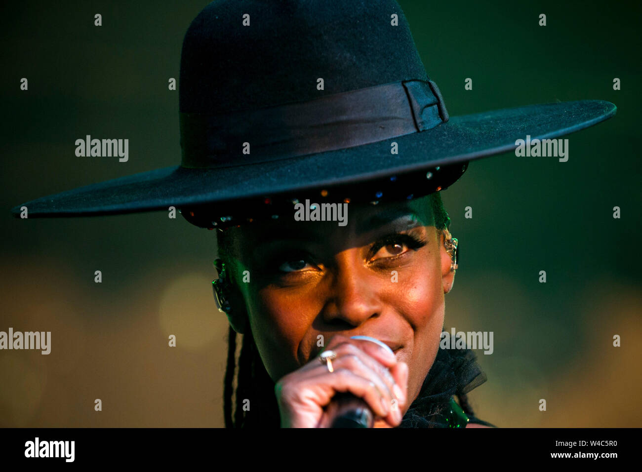 English electronic band, Morcheeba, is seen performing live at Meo ...