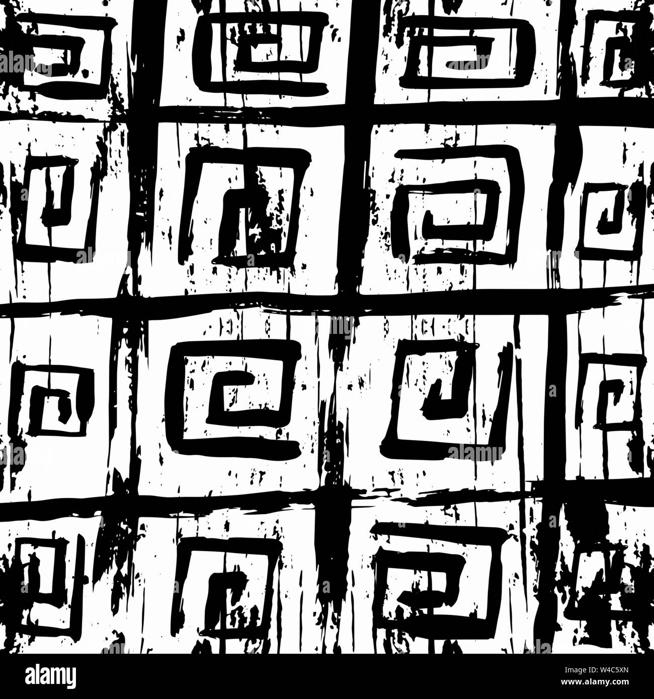 Graffiti monochrome abstract pattern on a white background Stock Vector ...