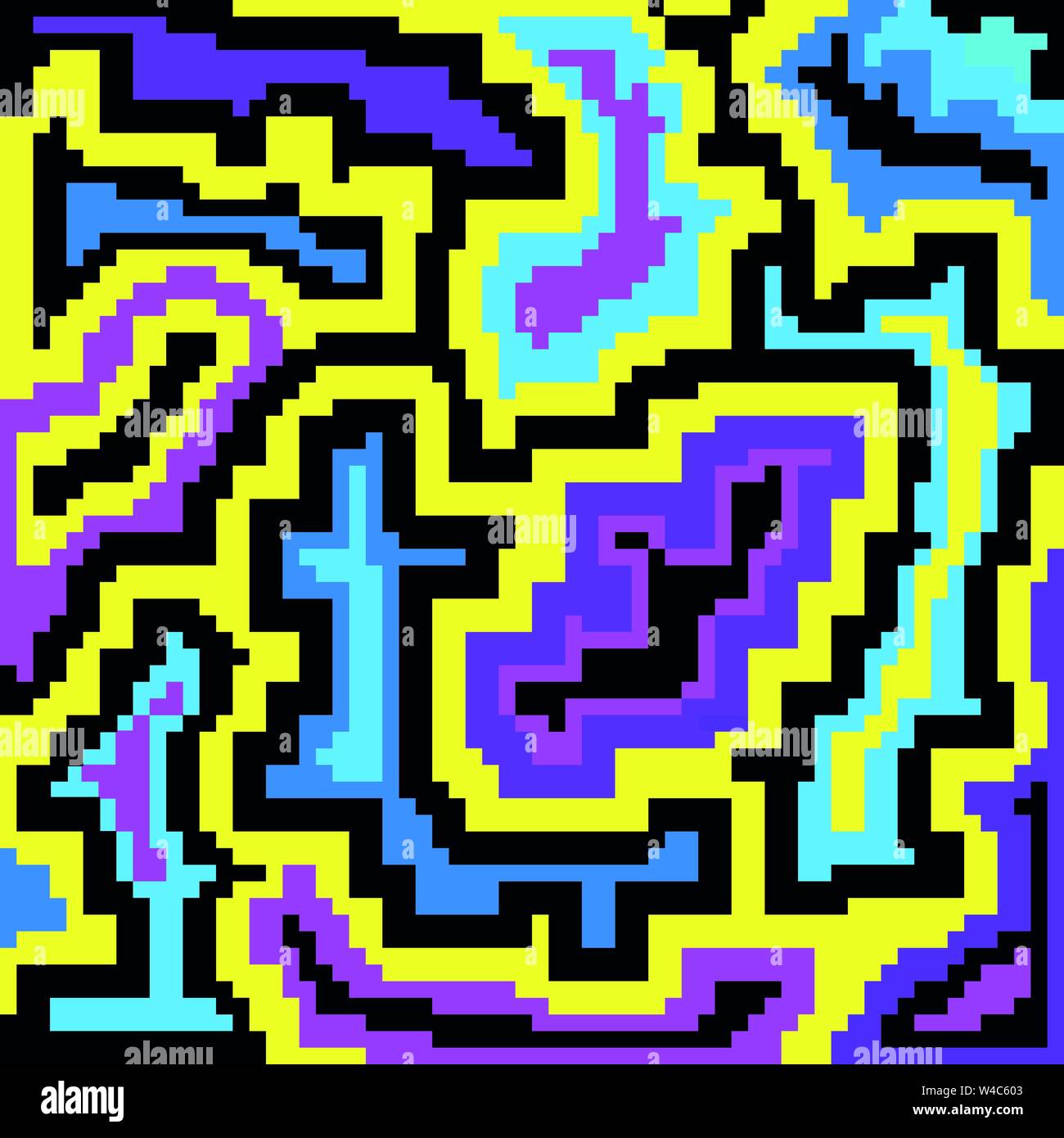 psychedelic pixels beautiful abstract geometric pattern Stock Vector ...