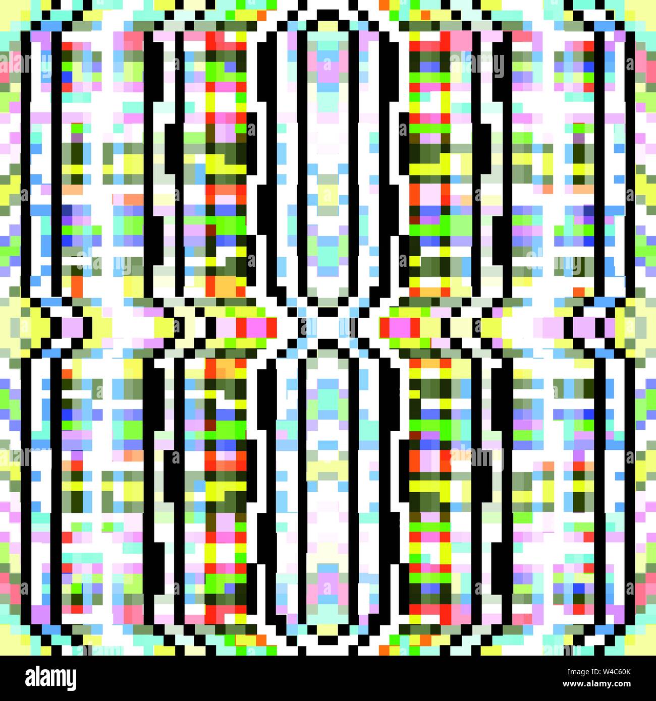 Blue pixel texture color fabric Stock Vector Images - Alamy