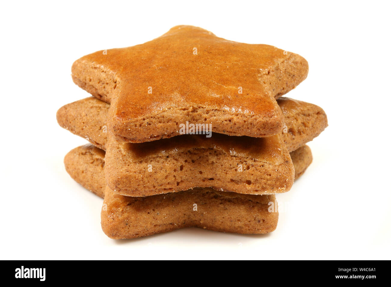 Three gingerbread stars isolated. Christmas cookies Stock Photo - Alamy