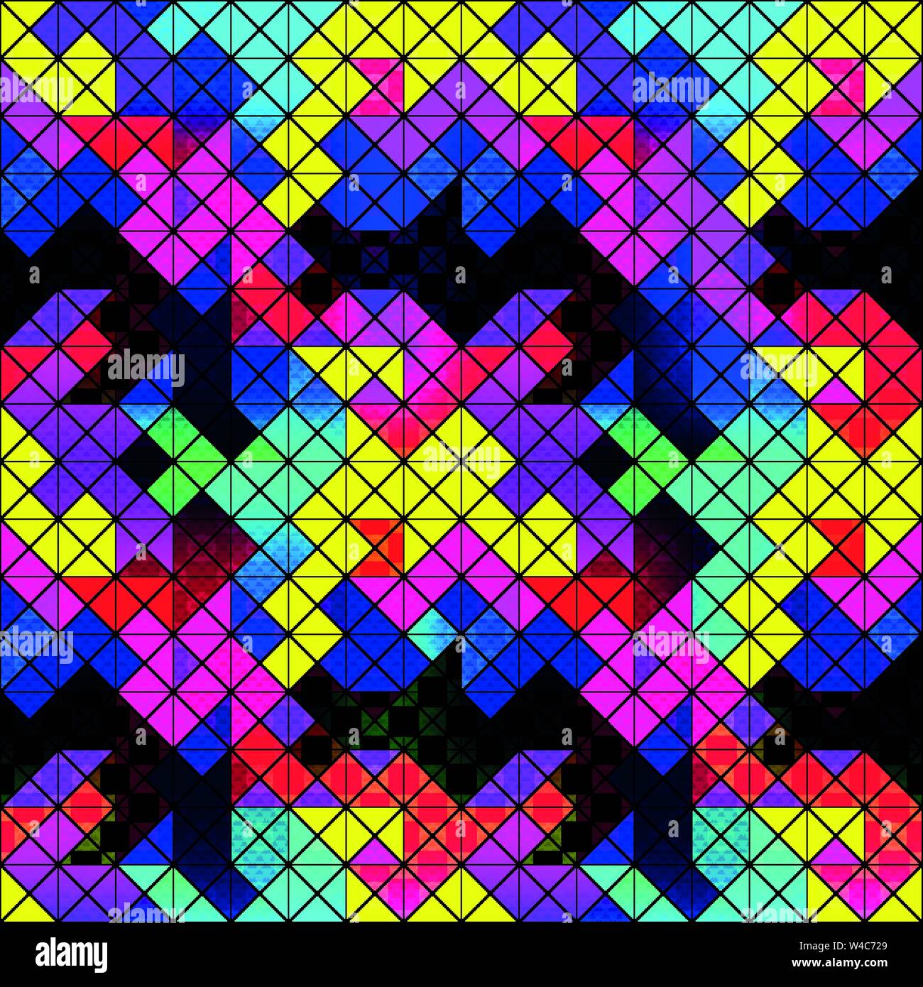 small pixels colored geometric background seamless pattern vector ...