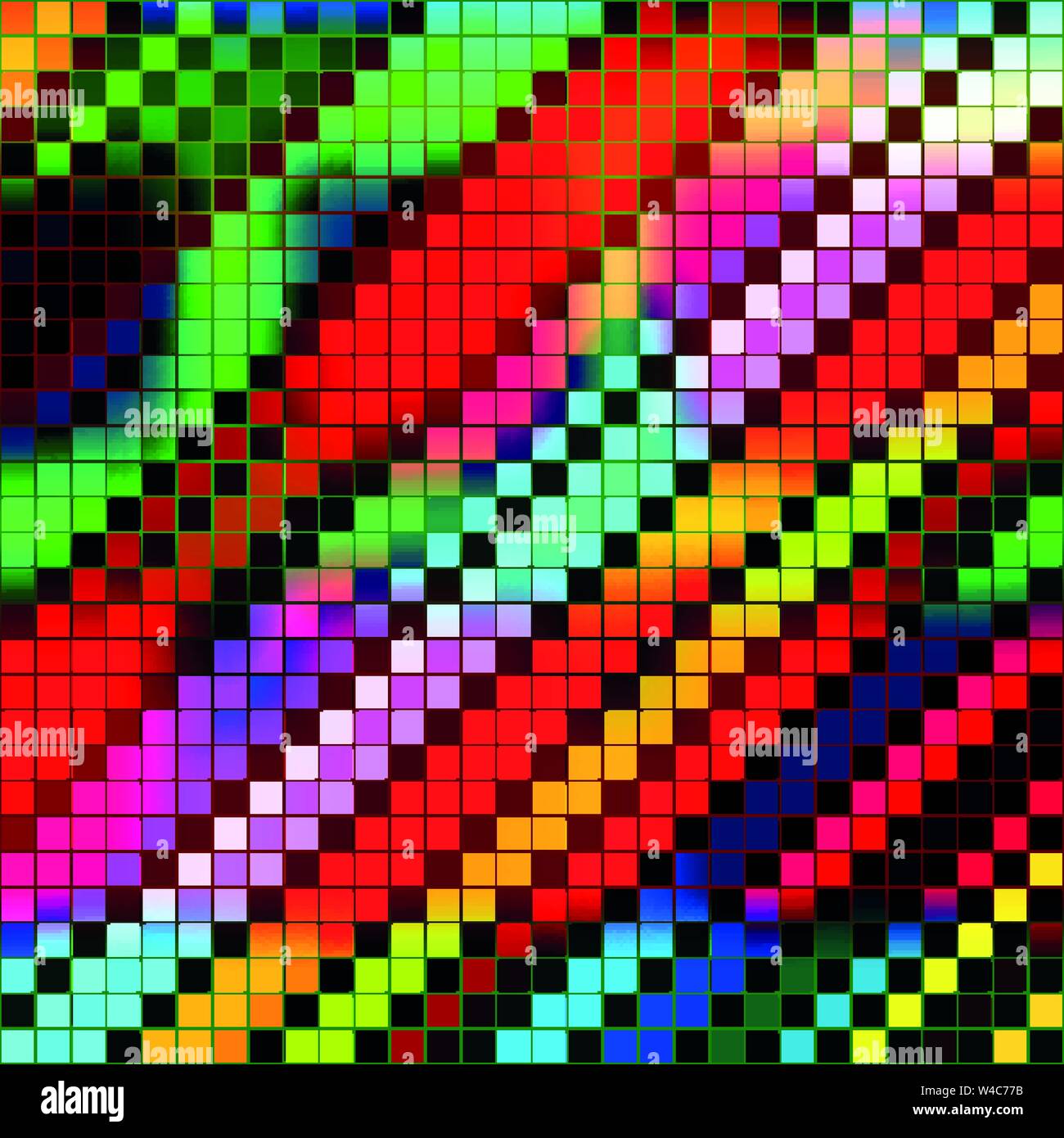 pixels beautiful psychedelic pattern vector illustration Stock Vector ...