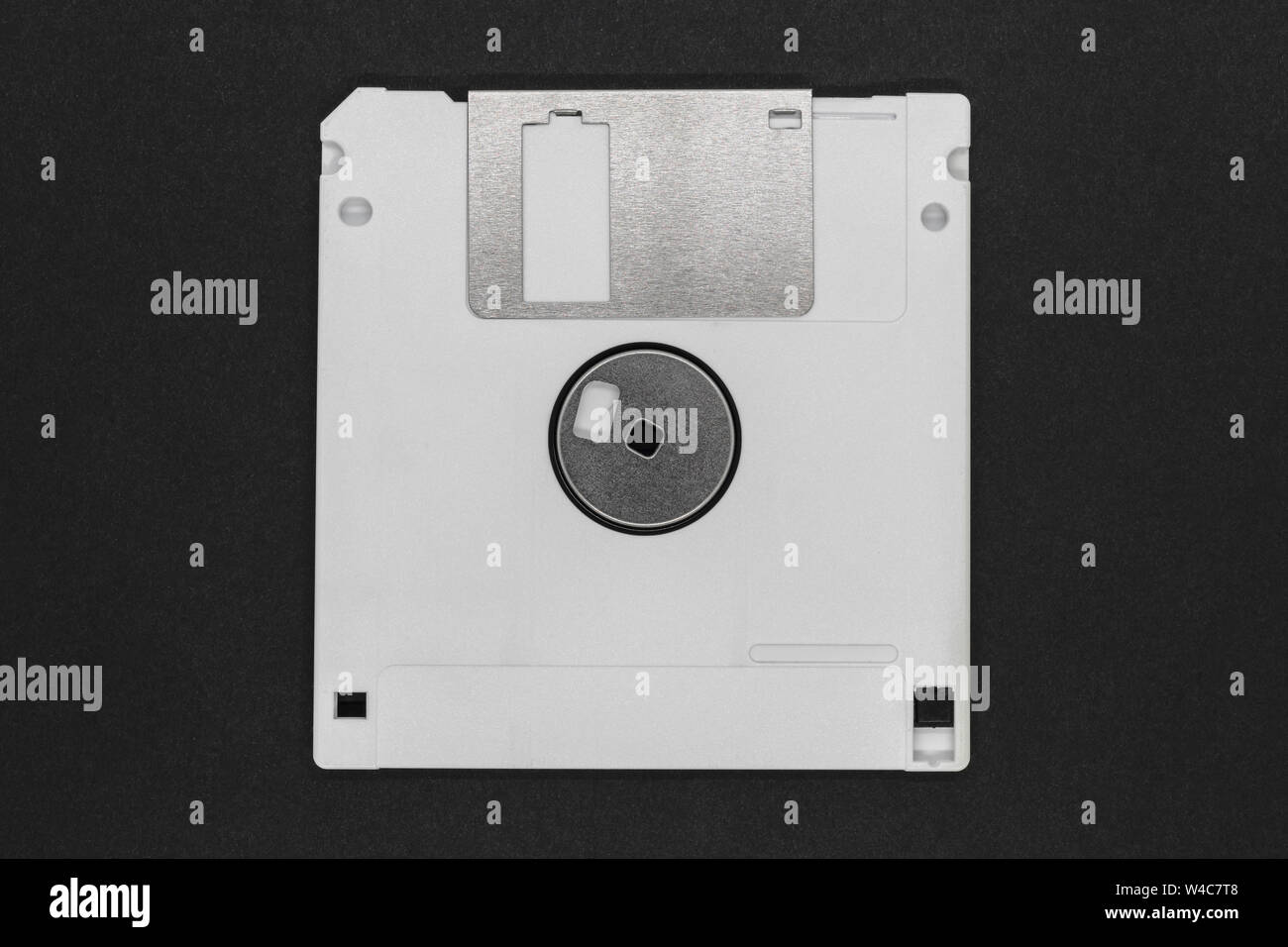 White floppy disk with copy space on black background Stock Photo - Alamy