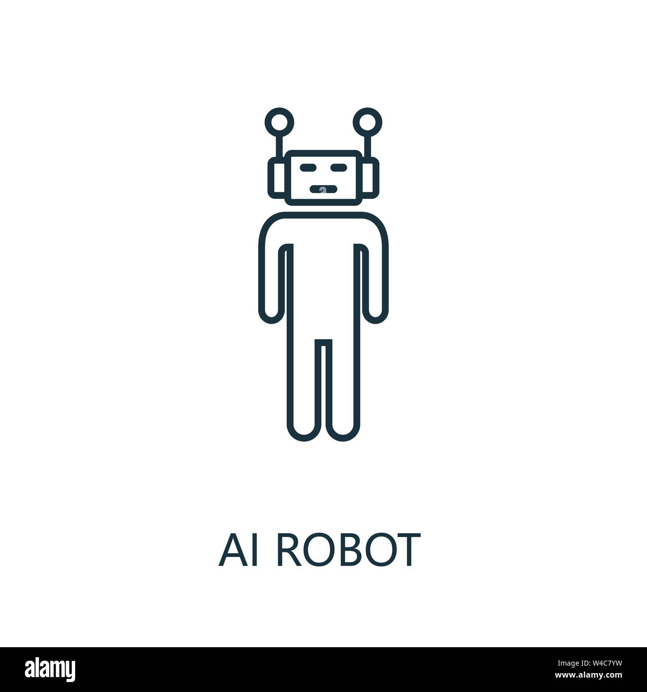 Ai Robot thin line icon. Creative simple design from artificial ... Ai Robot thin line icon. Creative simple design from artificial ...