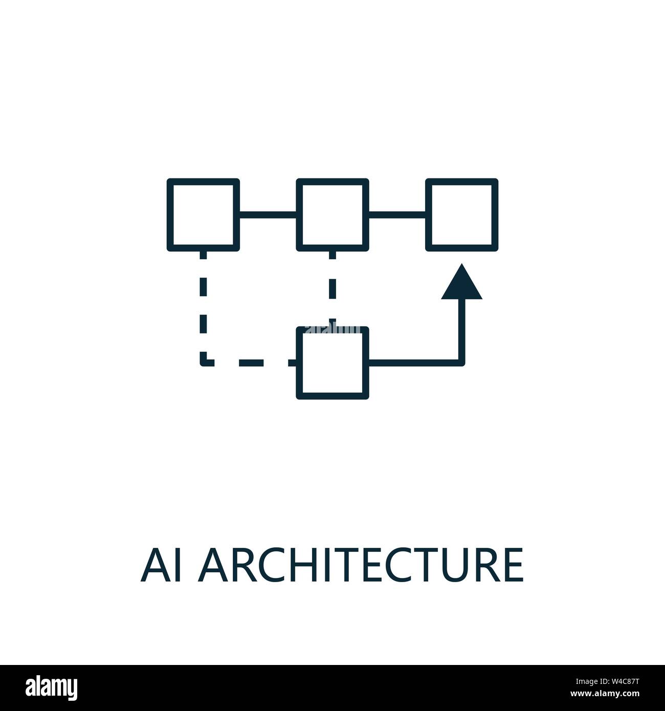 Ai Architecture thin line icon. Creative simple design from artificial intelligence icons ...