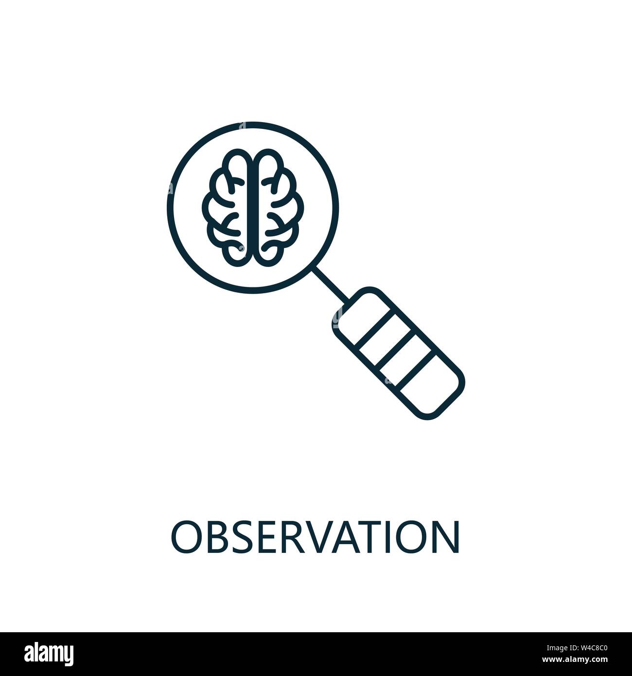 Observation thin line icon. Creative simple design from artificial ...