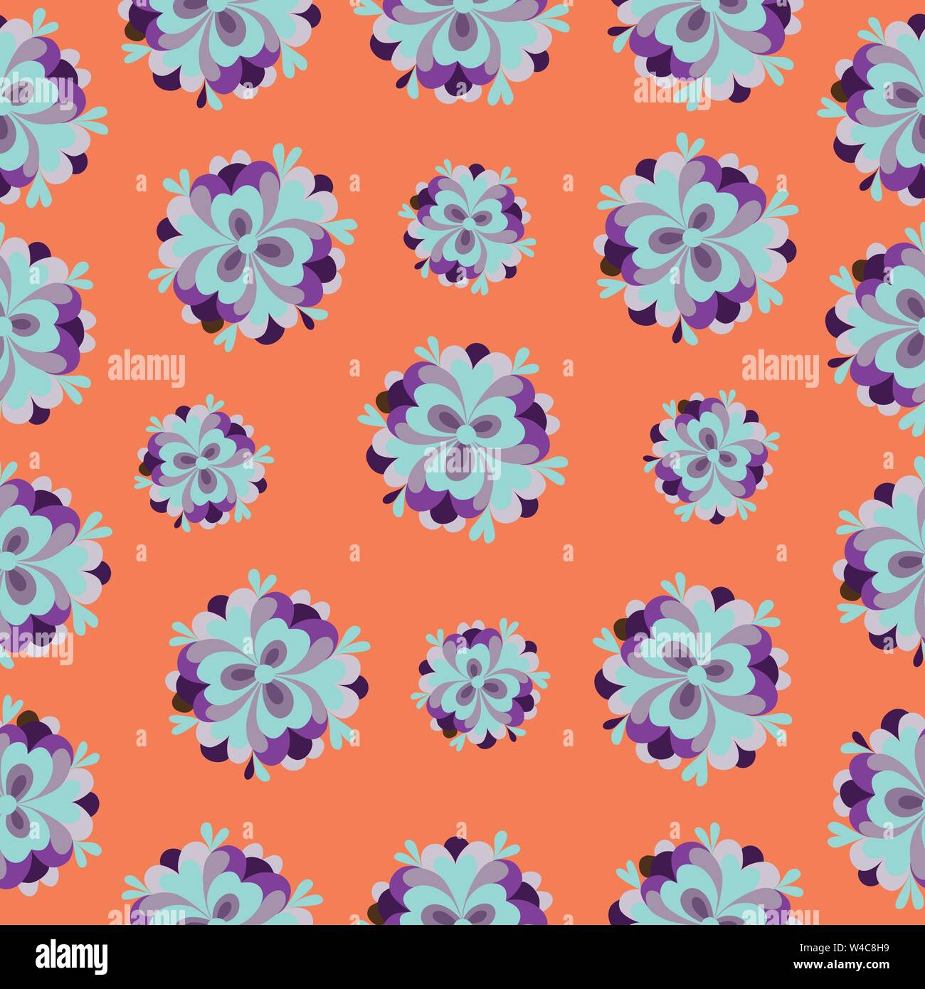 Orange flowers pattern Stock Vector Image & Art - Alamy