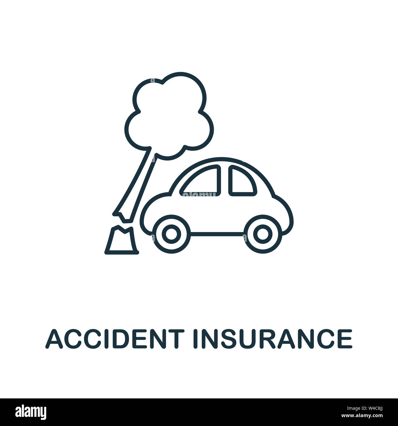 Accident Insurance outline icon. Thin line style icons from insurance ...