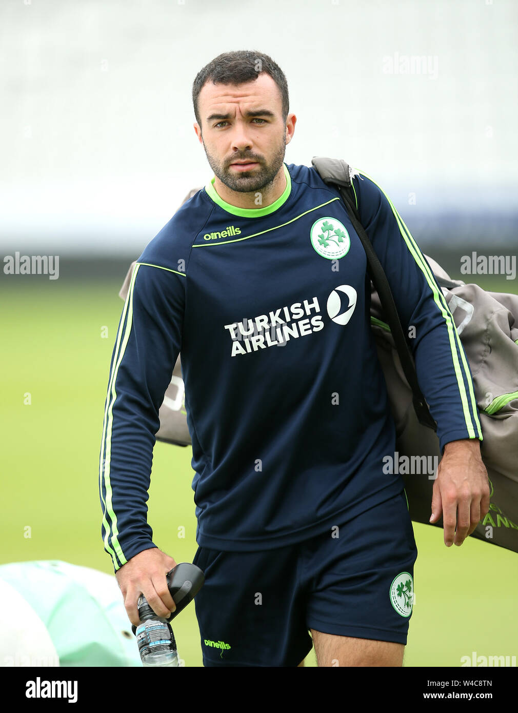 Ireland's Stuart Thomson during the nets session at Lord's, London ...