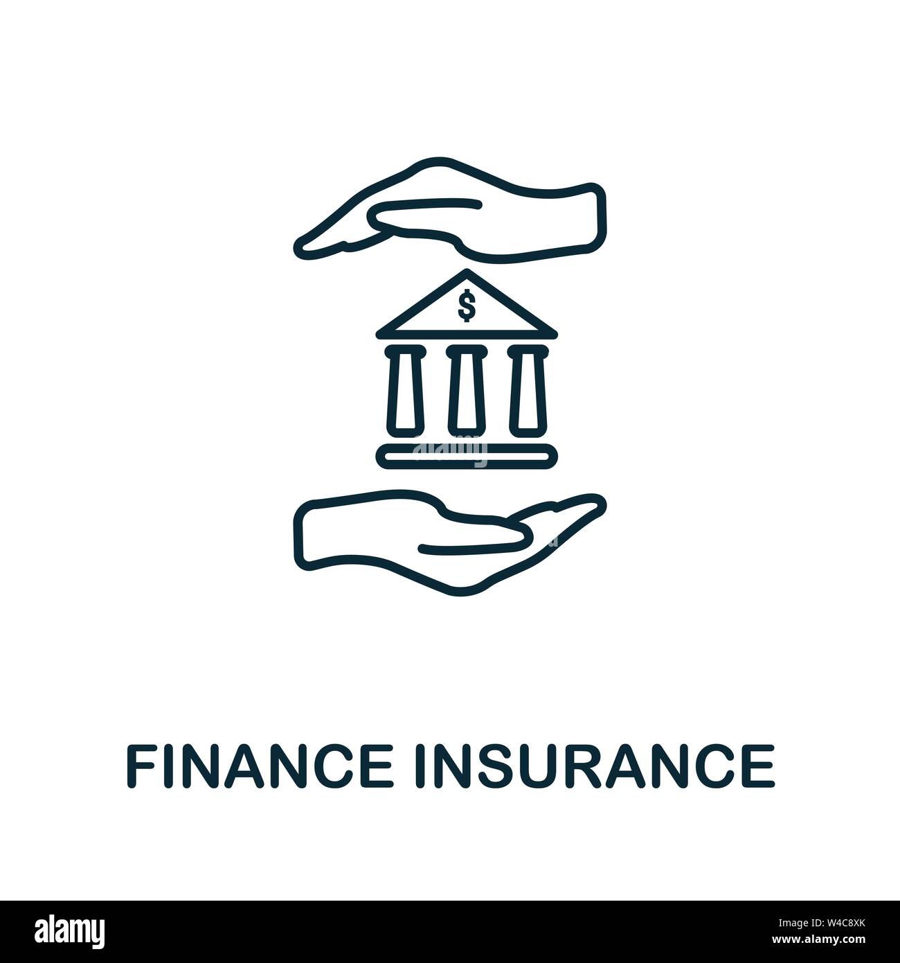 Finance Insurance outline icon. Thin line style icons from insurance ...