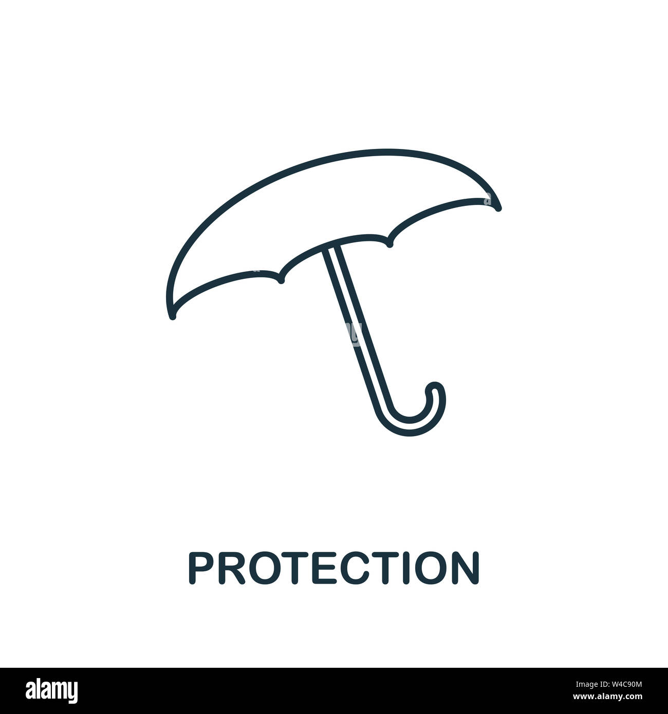 Protection outline icon. Thin line style icons from insurance icons ...
