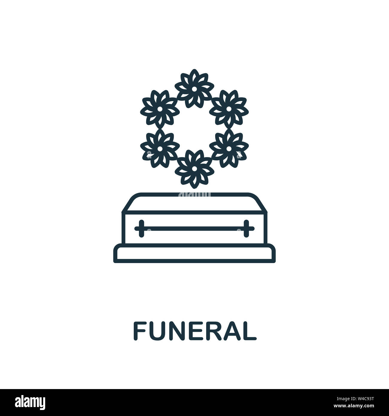 Funeral outline icon. Thin line style icons from insurance icons ...