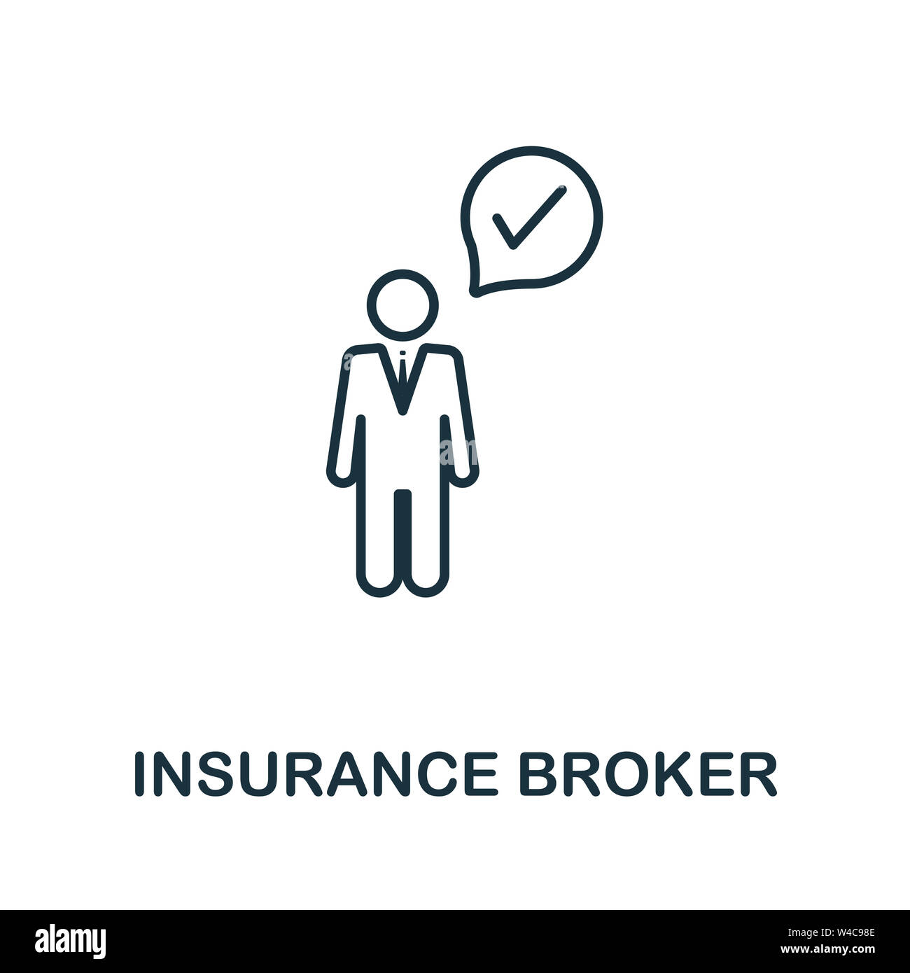 Insurance Broker outline icon. Thin line style icons from insurance ...