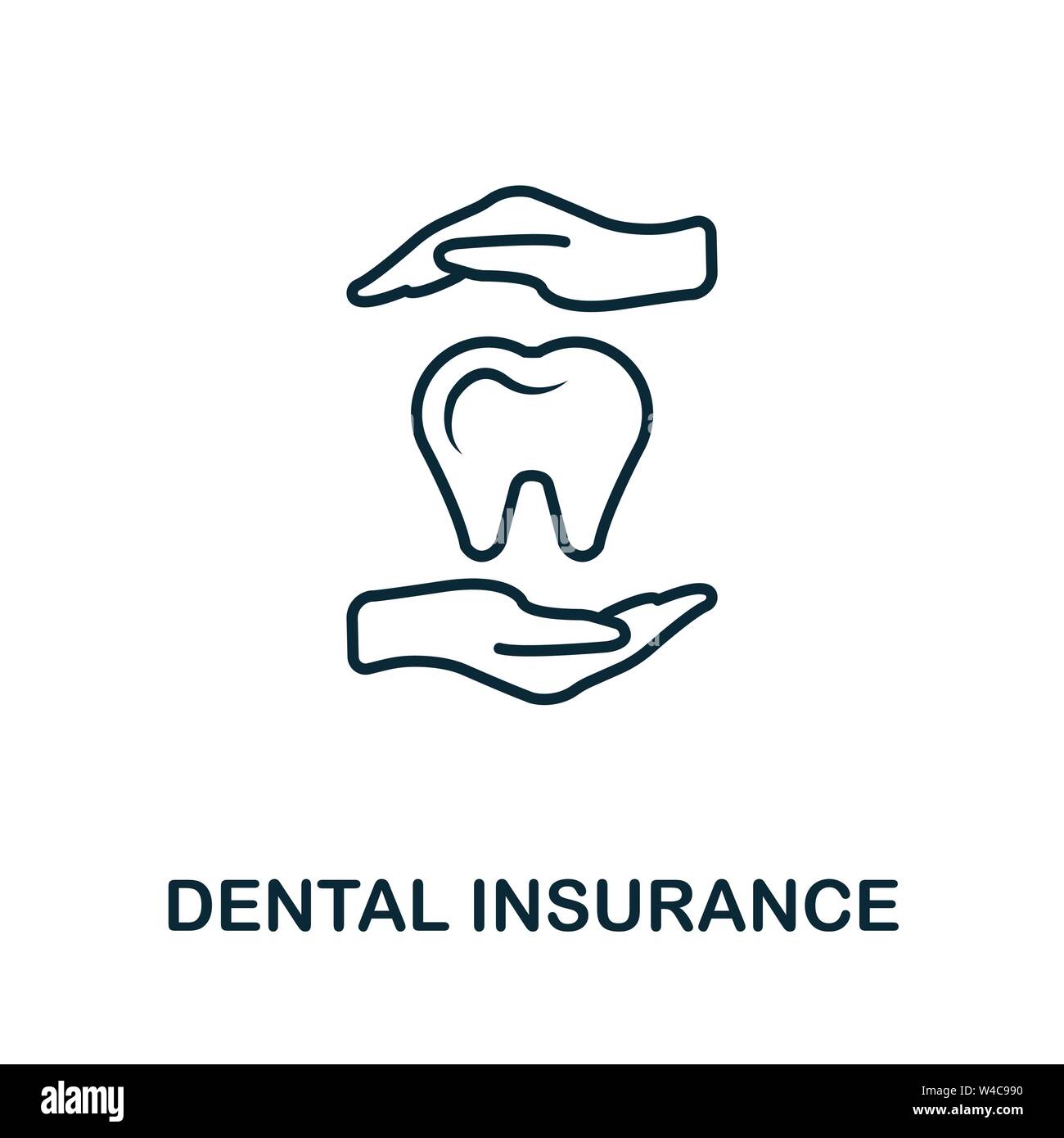 Dental Insurance outline icon. Thin line style icons from insurance ...