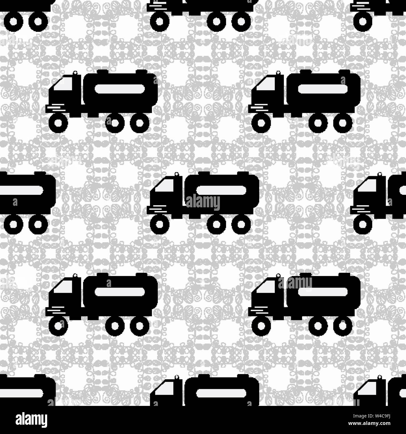 Truck on a light background seamless vector pattern Stock Vector Image ...