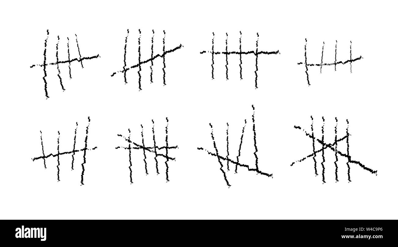 Prison symbols, Jail tally marks. Hand drawn Lines or sticks, strokes ...