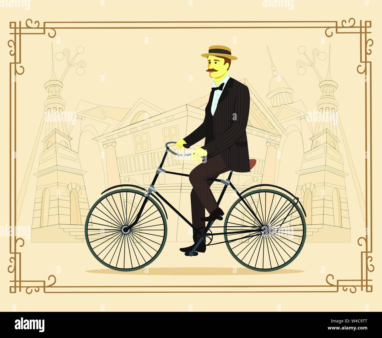 Gentleman on retro vintage Stock Vector Images - Alamy