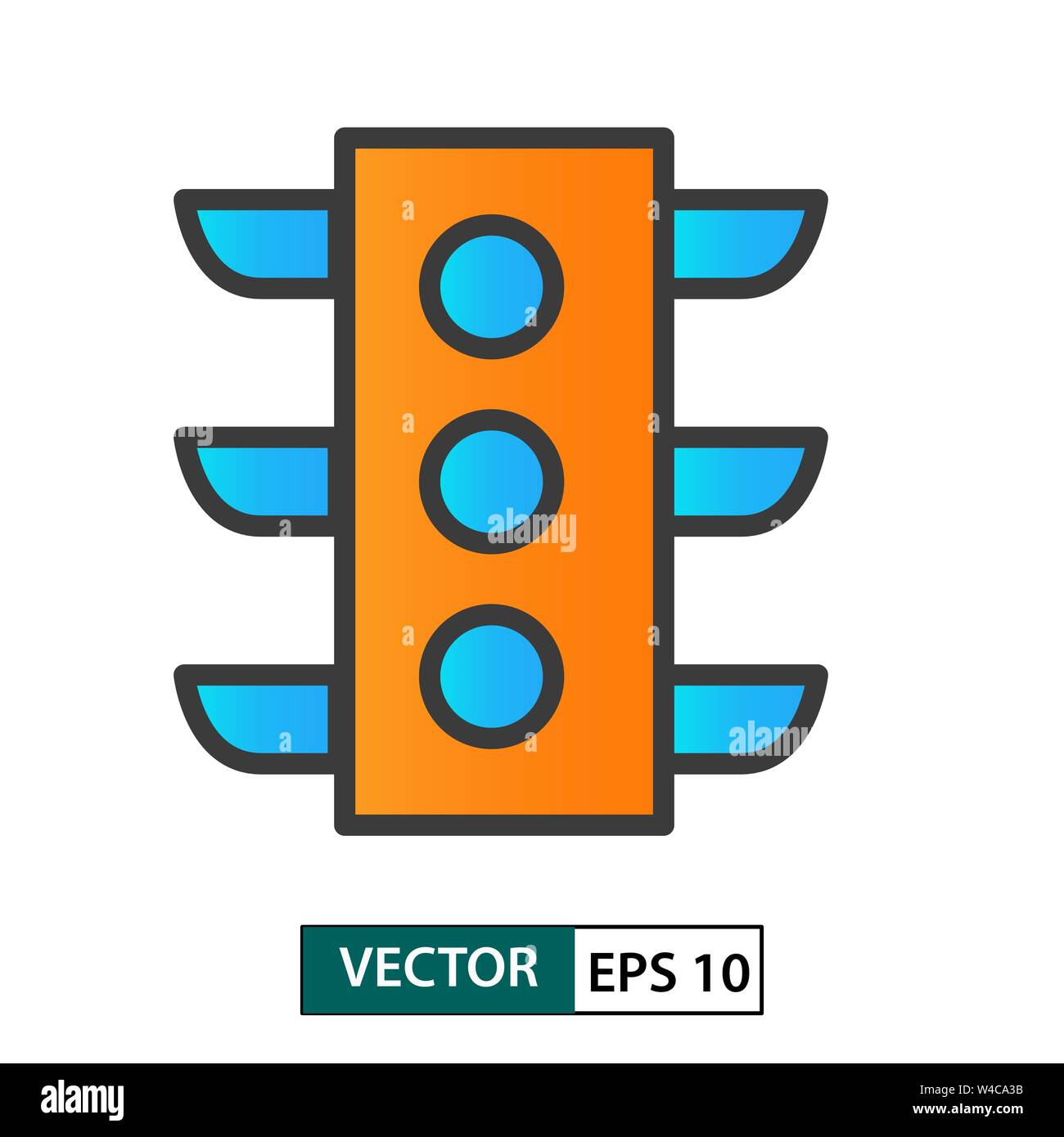 Warning light vector vectors hi-res stock photography and images - Alamy