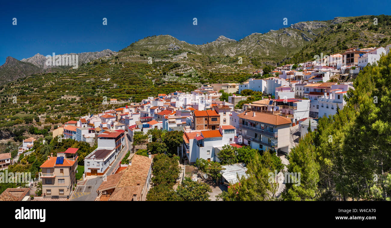 Village of Lentegi, Sierra del Chaparral, Granada province, Andalusia ...