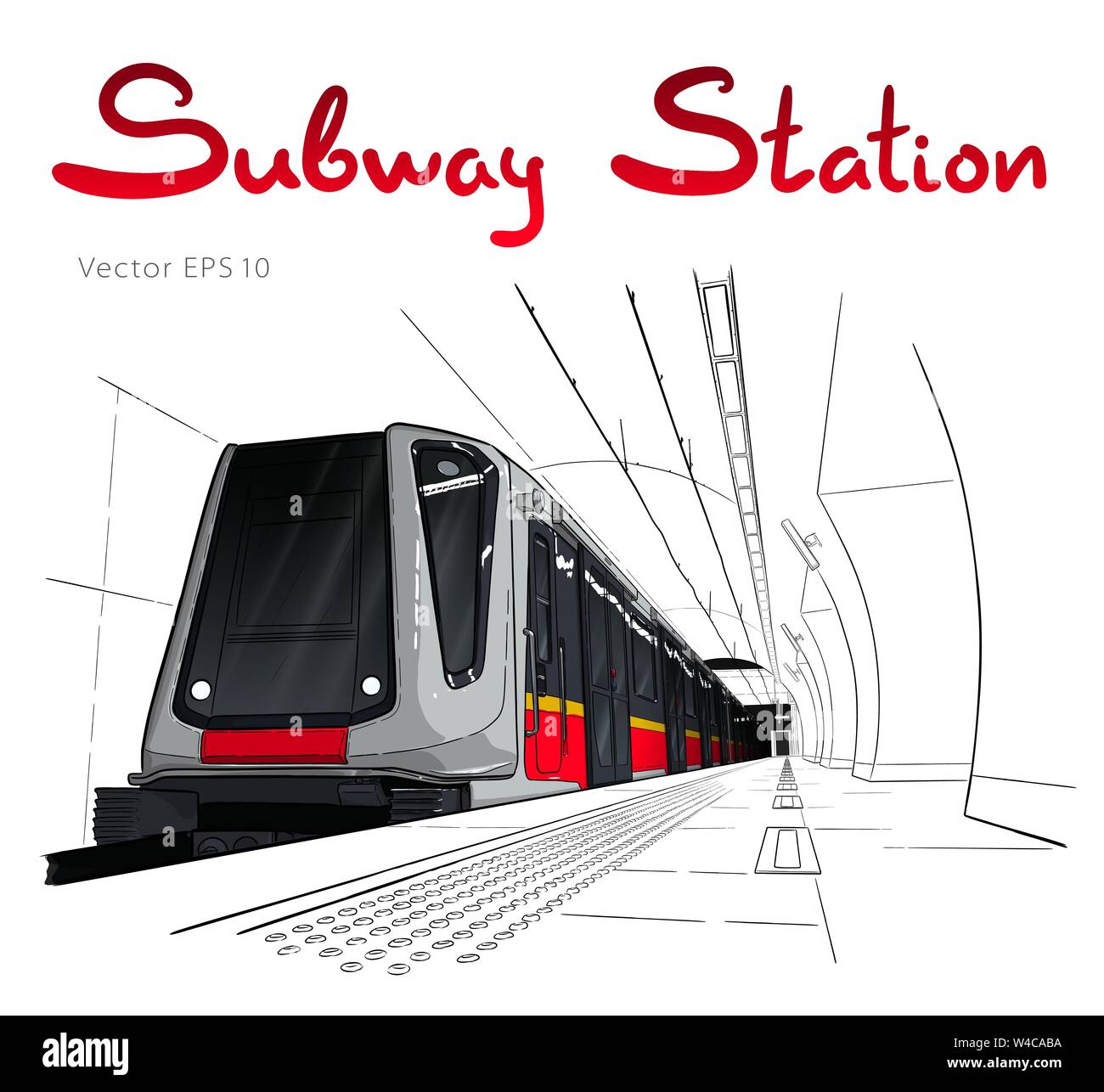 Metro architecture sketch Cut Out Stock Images & Pictures - Alamy