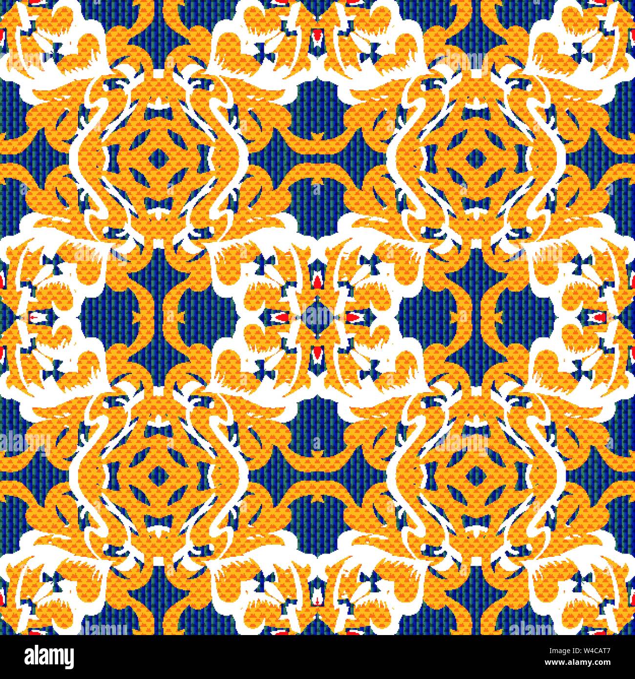 beautiful antique pattern on a dark background seamless pattern Stock ...