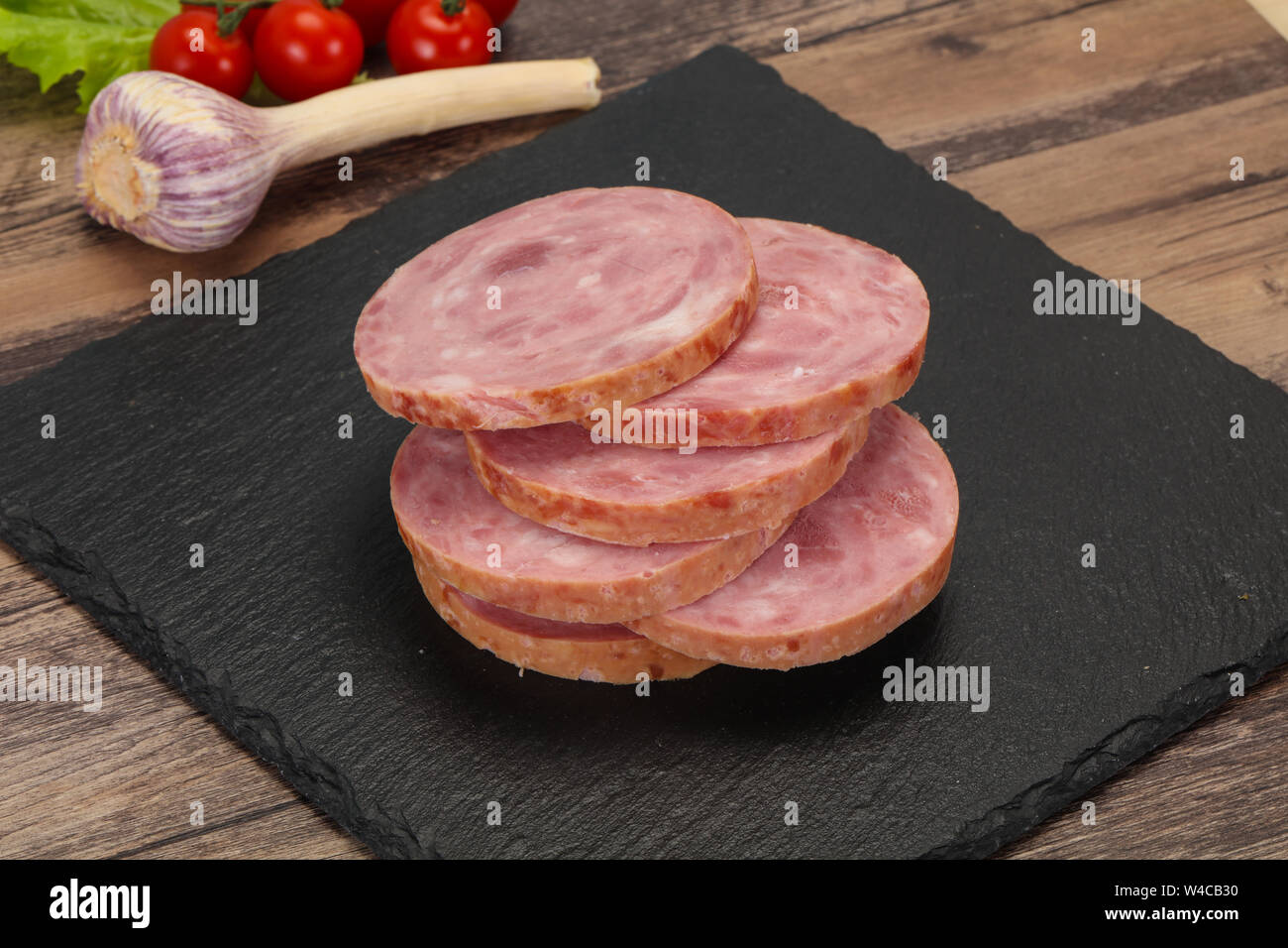 Natural ham made from pork meat Stock Photo - Alamy