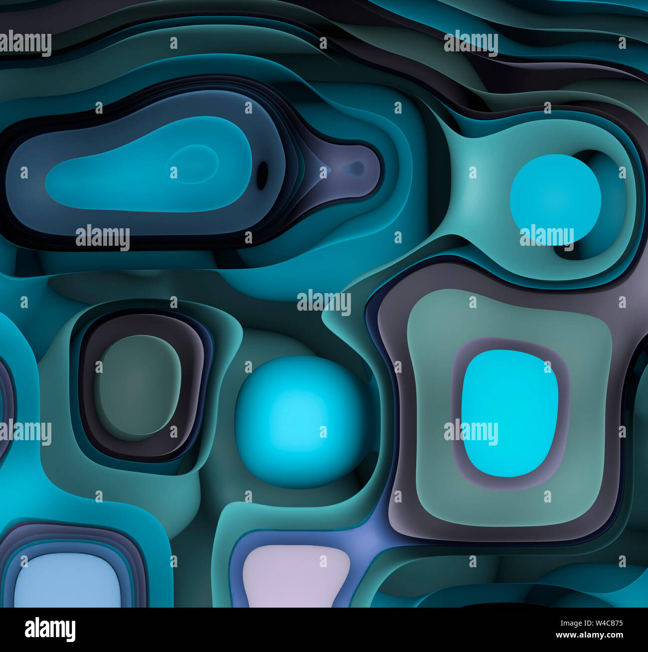 Abstract Futuristic Geometric Background With Curved Shapes Stock Photo ...