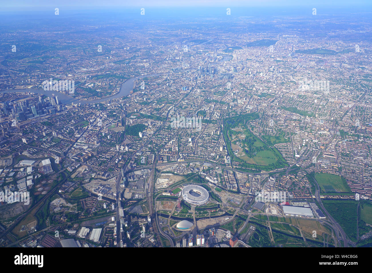 Olympic park london aerial hi-res stock photography and images - Alamy