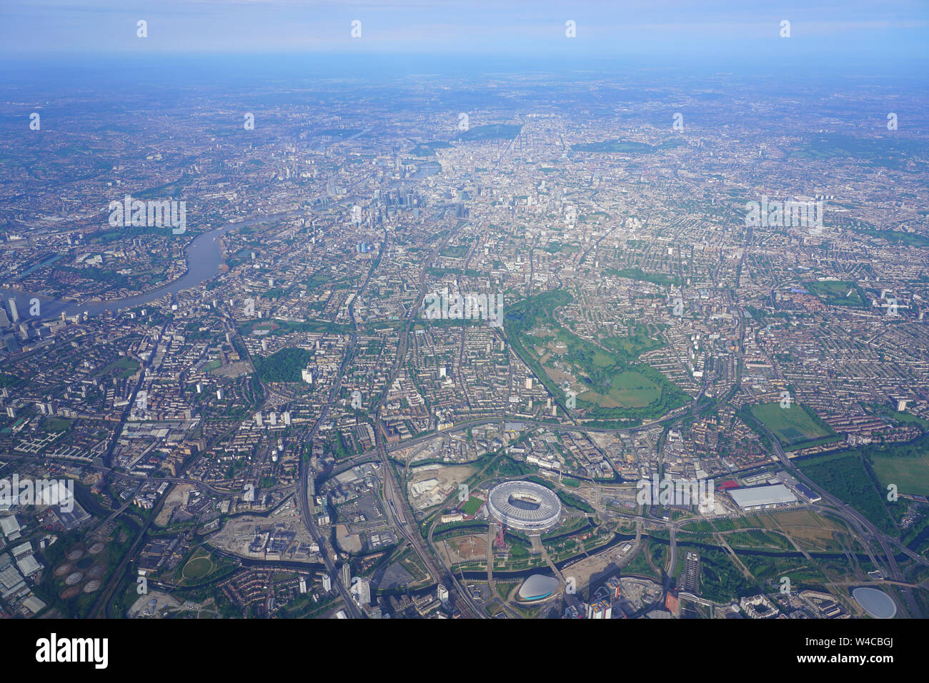 Olympic park london aerial hi-res stock photography and images - Alamy