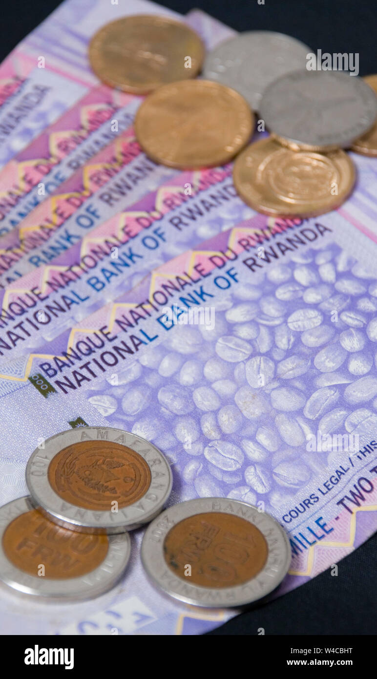 Rwandan currency coin and note Stock Photo - Alamy